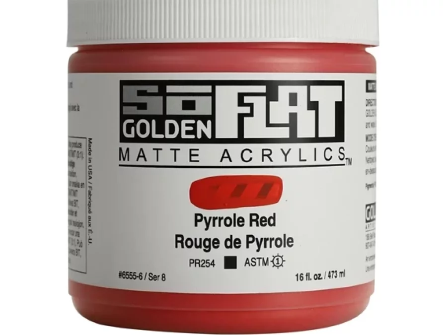 Golden SoFlat Acrylverf- 6555 Pyrolle Rood 473 ml kopen - Verfze