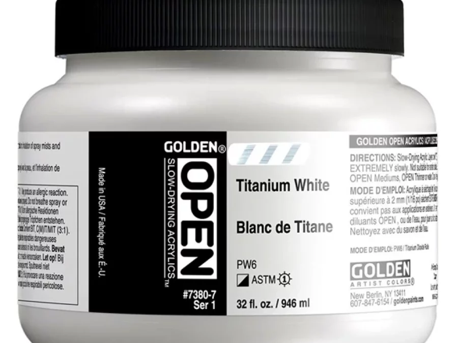 Golden OPEN Slow Drying Acrylverf- 7380 Titaanwit 946 ml kopen - Verfze