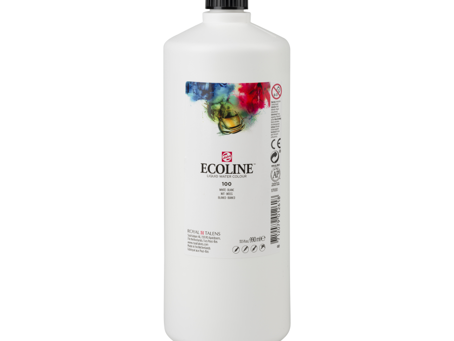 Ecoline 100 Wit 990 ml | Waterverf Specialist - Verfze