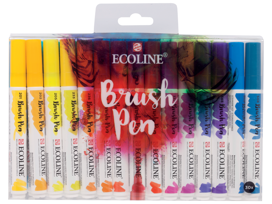 Ecoline Brushpen set 30 | Waterverf Specialist - Verfze