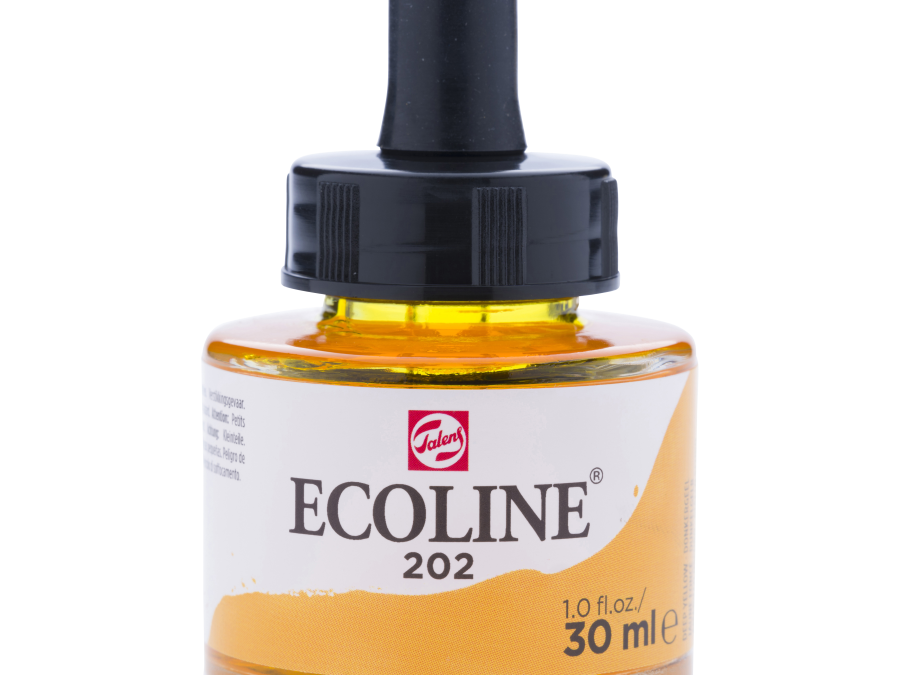 Ecoline 202 Donkergeel 30ml | Waterverf Specialist - Verfze