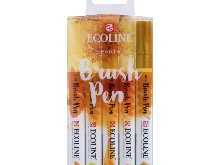 Ecoline Brushpen Set 5 Aarde | Waterverf Specialist - Verfze