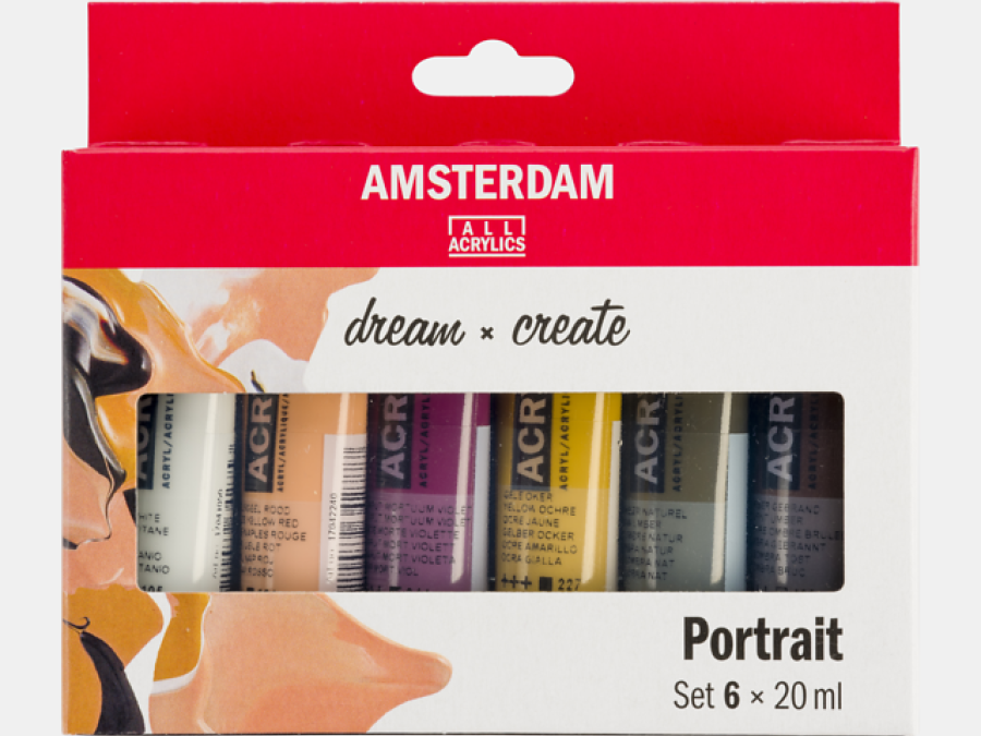 Amsterdam Acrylverf Set Portret 6 x 20ml | Talens Specialist - Verfze