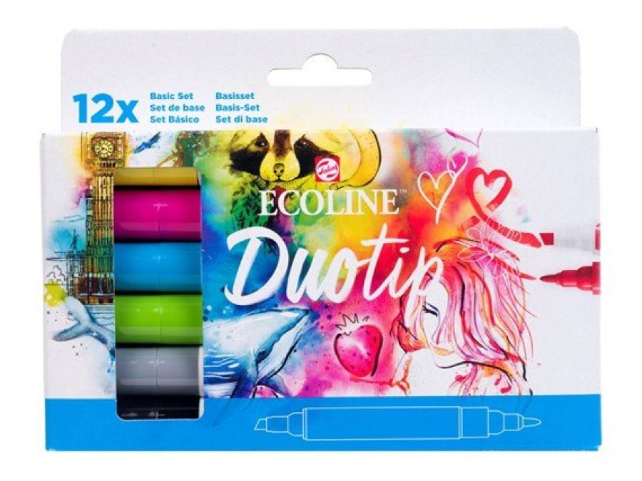 Ecoline Duotip set 12 | Waterverf Specialist - Verfze