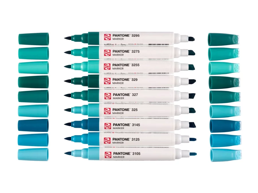 Talens Pantone Marker set 9x Blue Green | Marker Specialist - Verfze