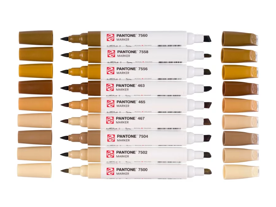 Talens Pantone Marker set 9x Brown | Marker Specialist - Verfze